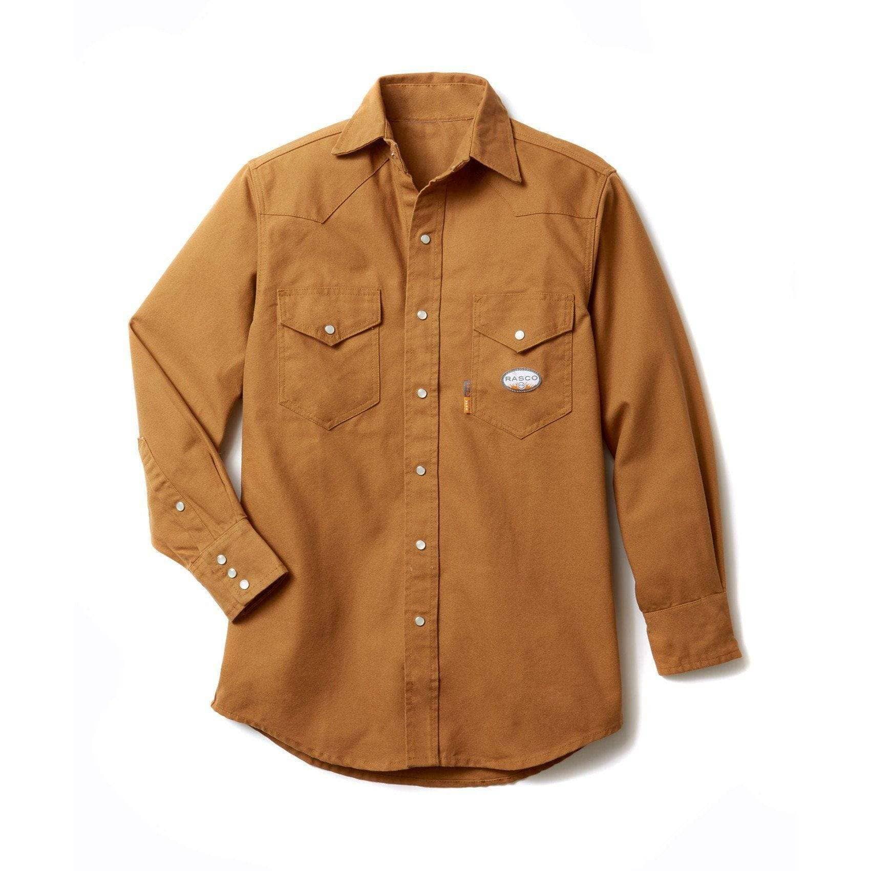 Rasco FR Men's Duck Snap Work Shirt in Brown | FR1007BN